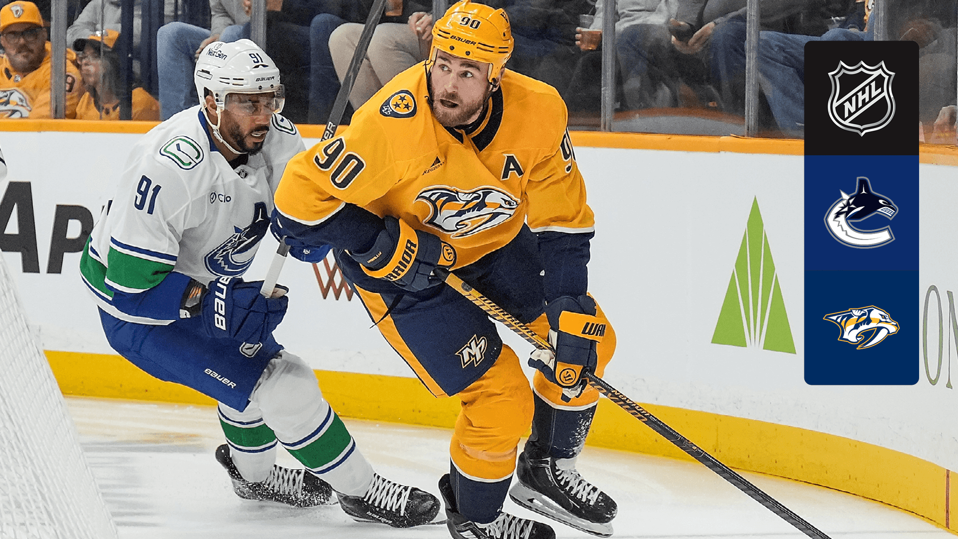 Watch Canucks @ Predators (Away Broadcast) Live Stream Online | DAZN MC