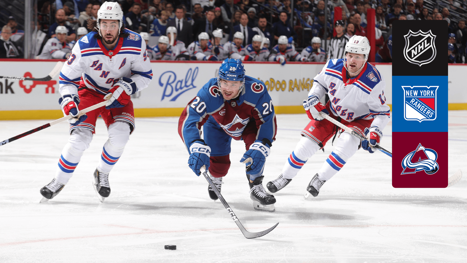 شاهد البث المباشر لـ Rangers @ Avalanche | DAZN MA