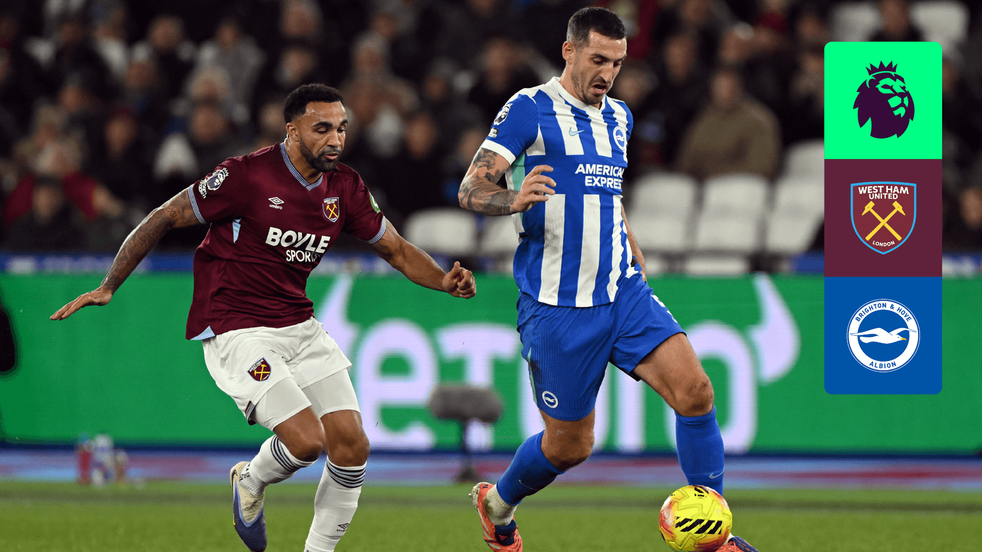 Watch West Ham x Brighton Live Stream Online | DAZN PT