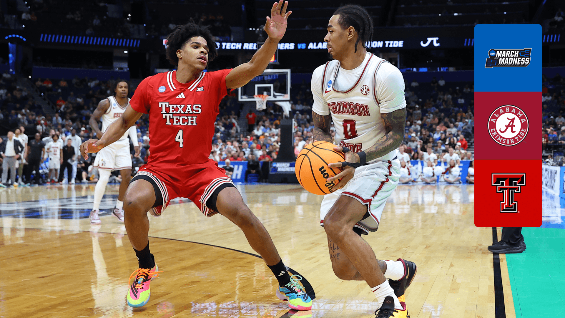 Watch Round of 32: (4) Alabama vs. (5) Texas Tech Live Stream Online ...