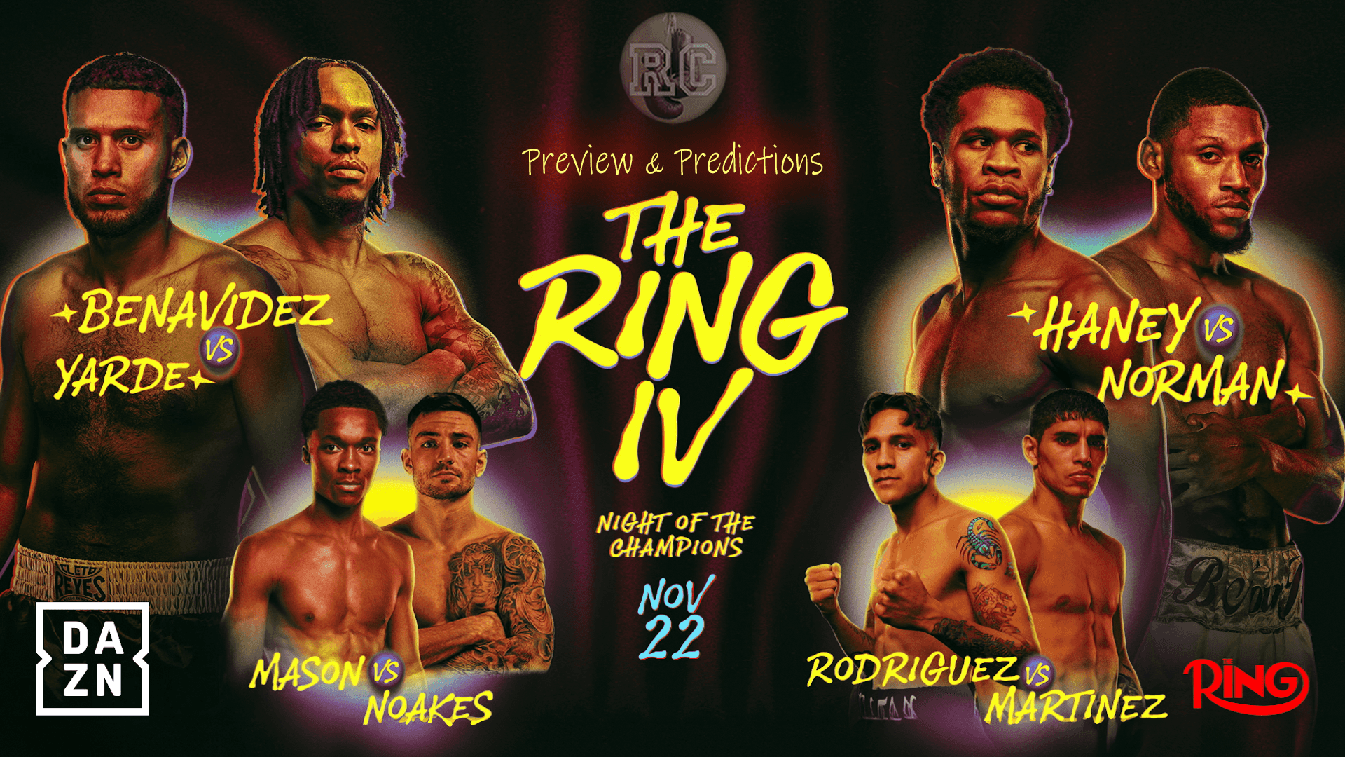Watch Ring IV: Preview and Predictions Live Stream Online | DAZN ST