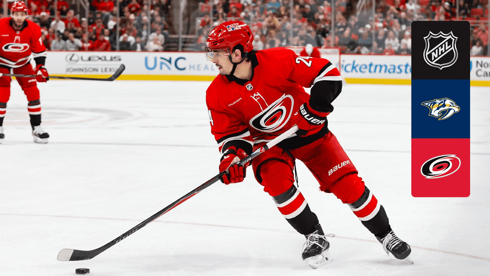 Watch Predators @ Hurricanes Live Stream Online | DAZN BW