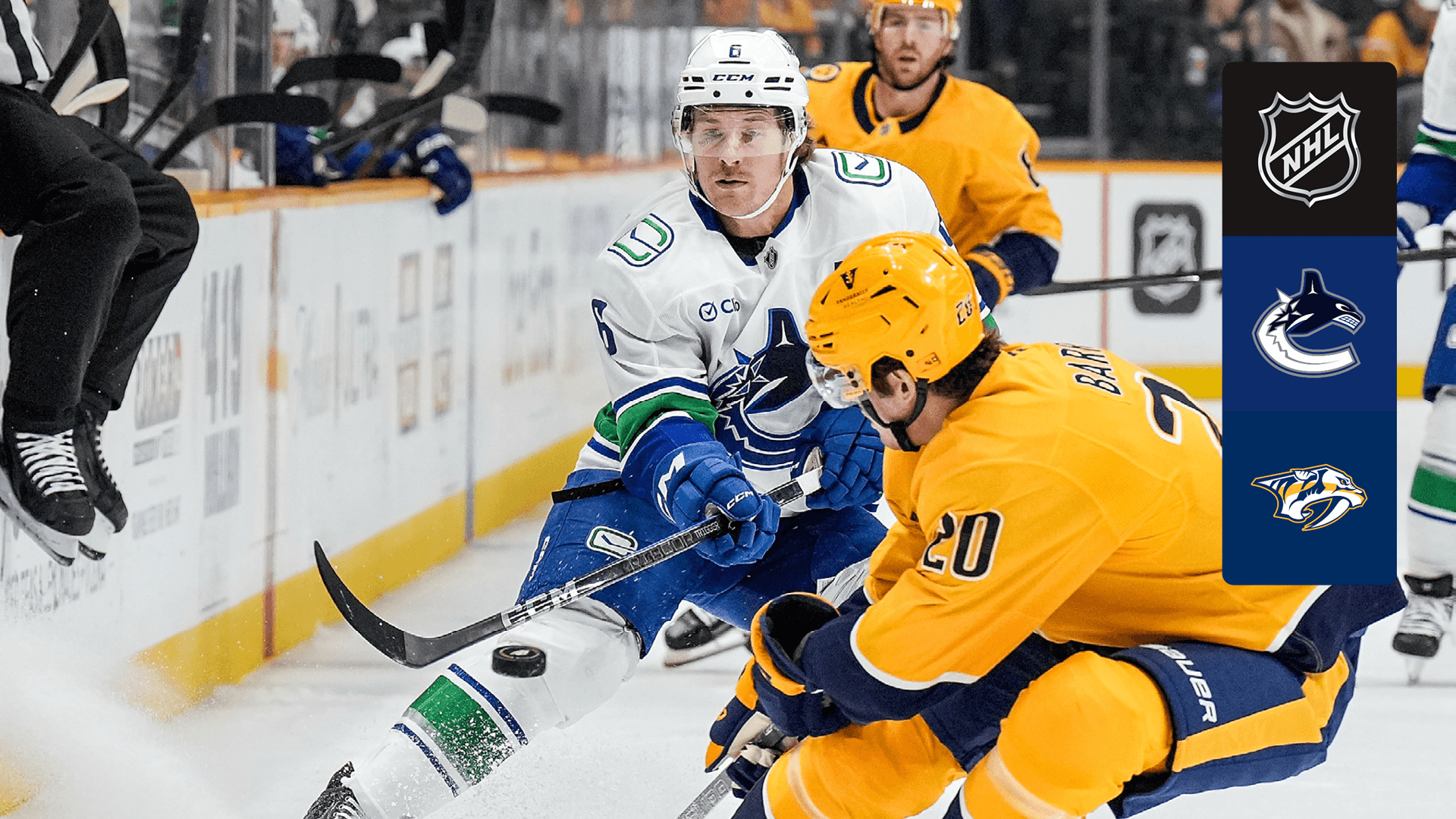 Watch Canucks @ Predators Live Stream Online | DAZN AE