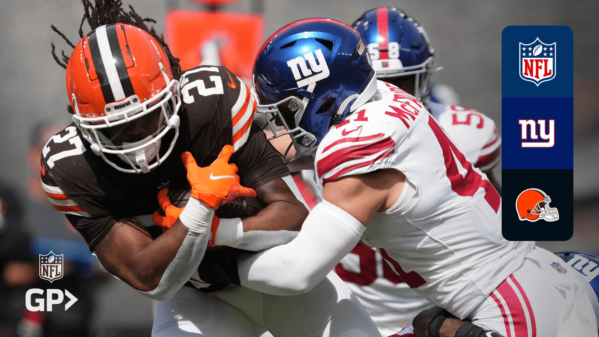 شاهد البث المباشر لـ Giants @ Browns | DAZN PS