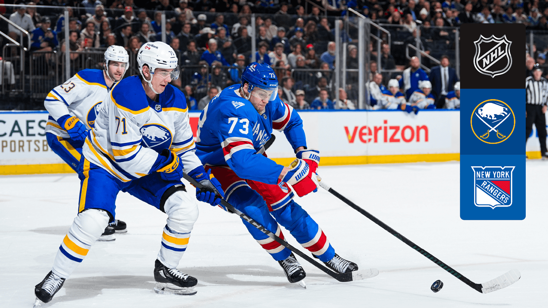 شاهد البث المباشر لـ Sabres @ Rangers | DAZN SA