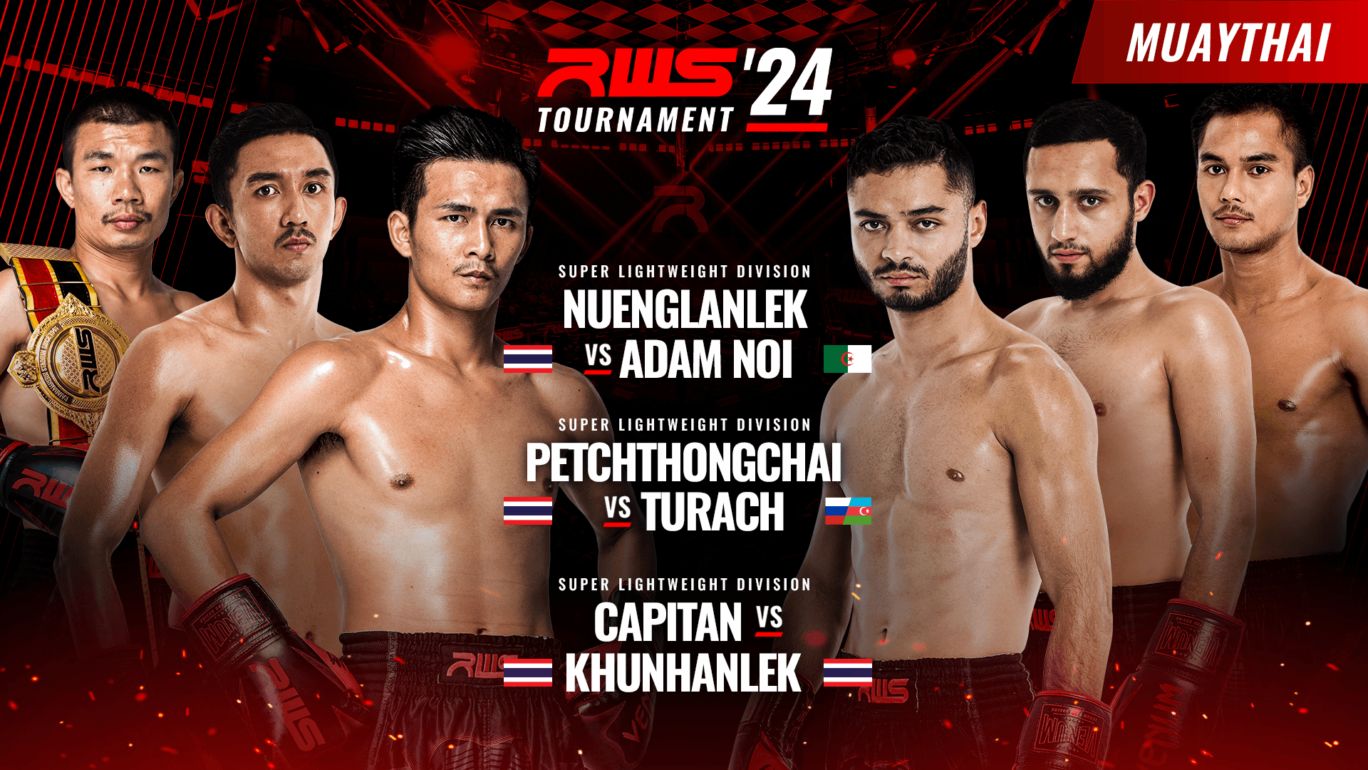 Ver: RWS Muay Thai | Torneio da Divisão de Pesos Super-Leves em Direto | DAZN PT