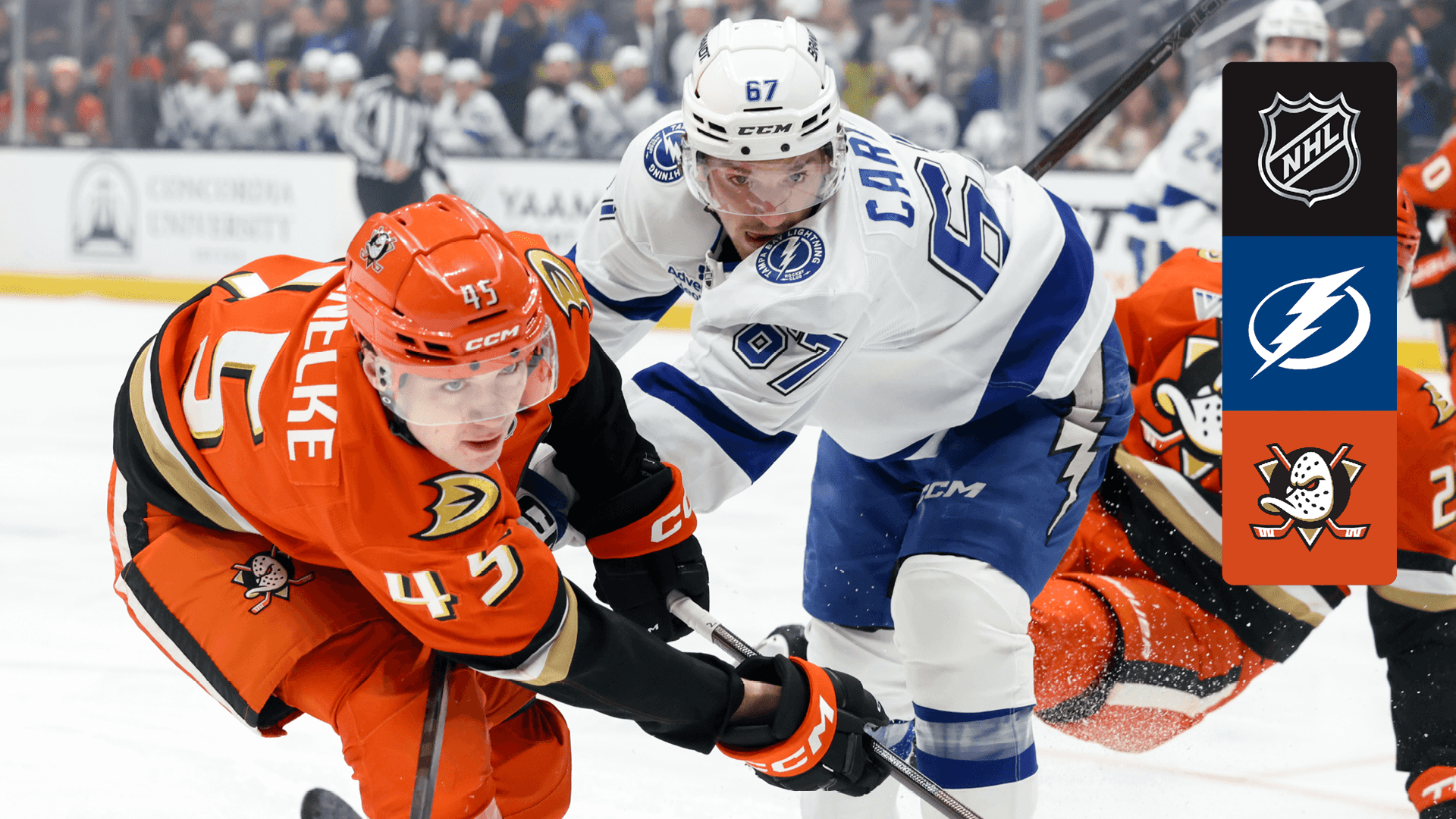 شاهد البث المباشر لـ Lightning @ Ducks | DAZN SA