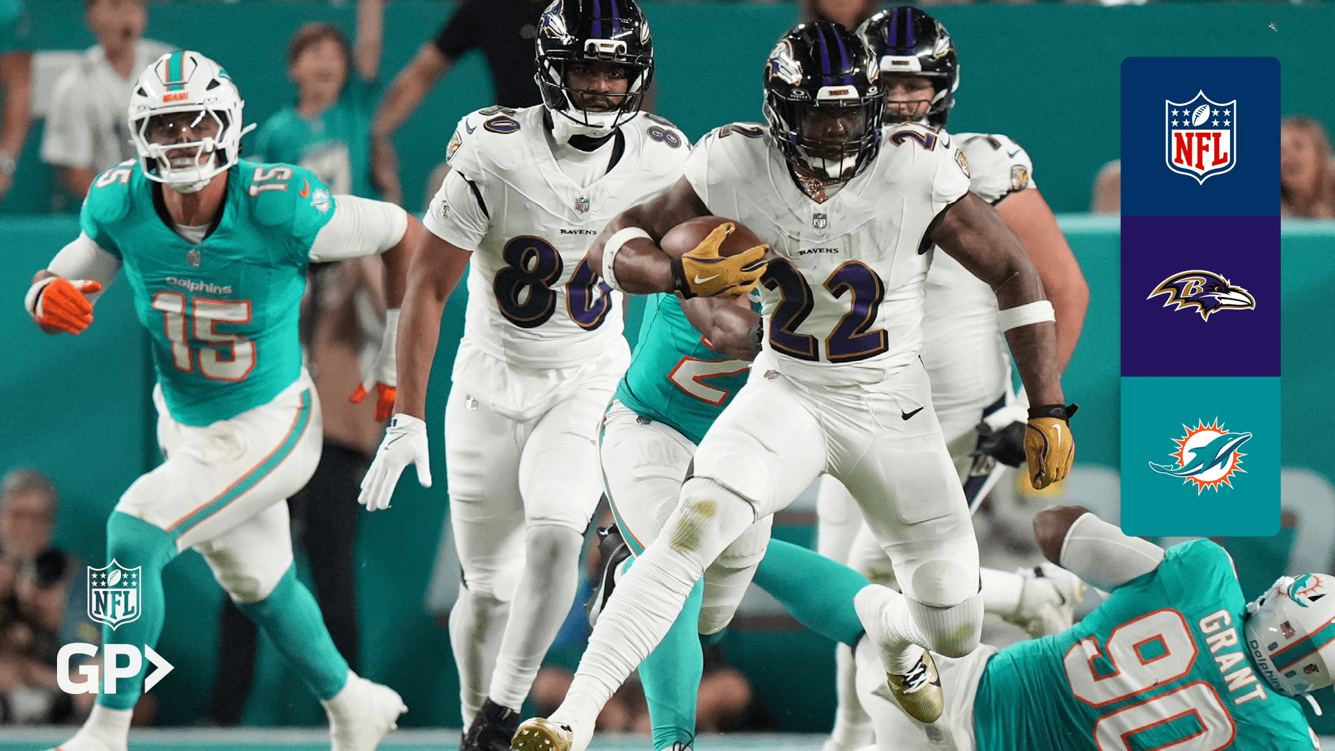 شاهد البث المباشر لـ Ravens @ Dolphins | DAZN SA