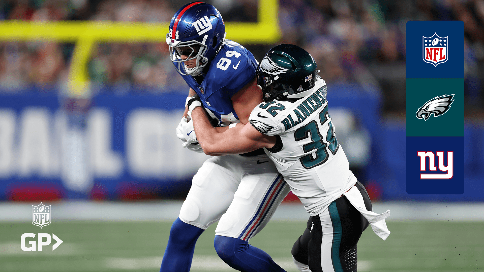Watch Eagles @ Giants Live Stream Online | DAZN BE