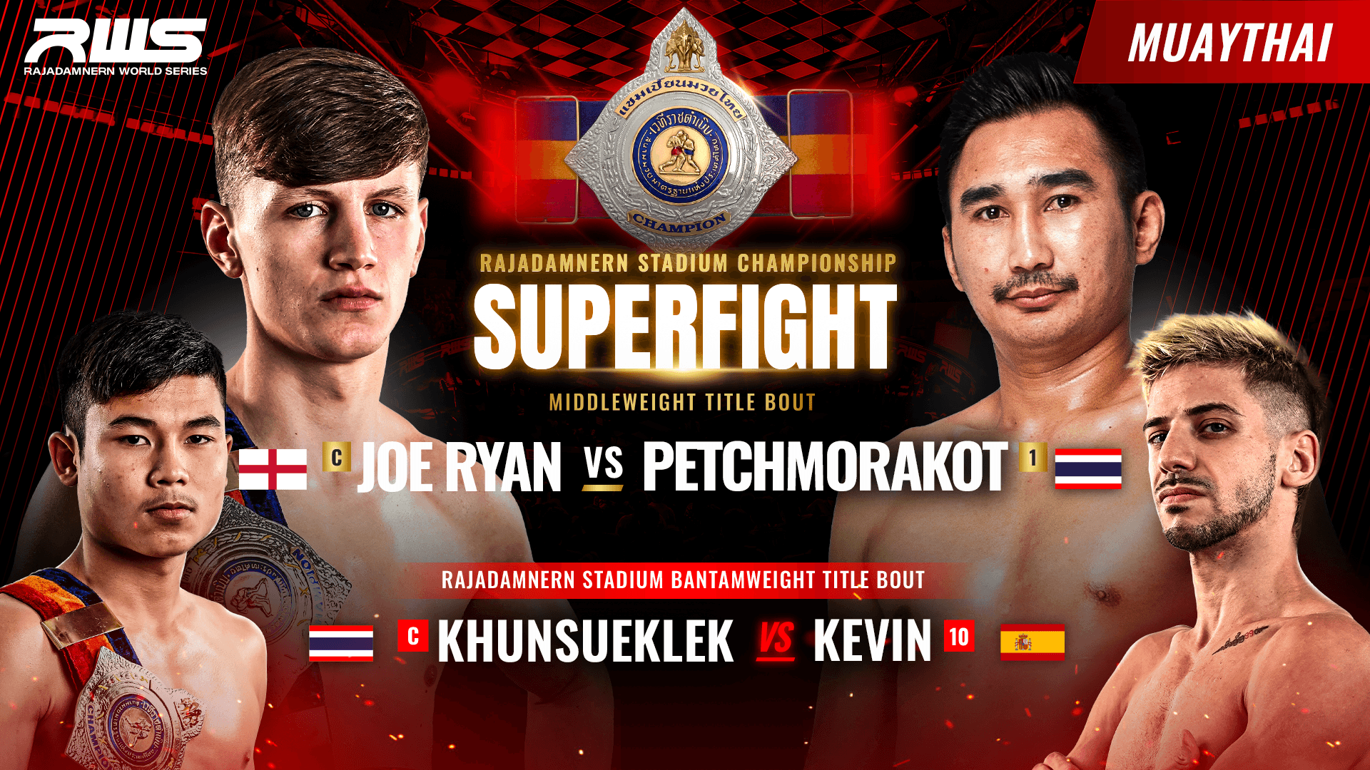 Watch RWS Muay Thai | Middleweight Superfight and Bantamweight & Light ...