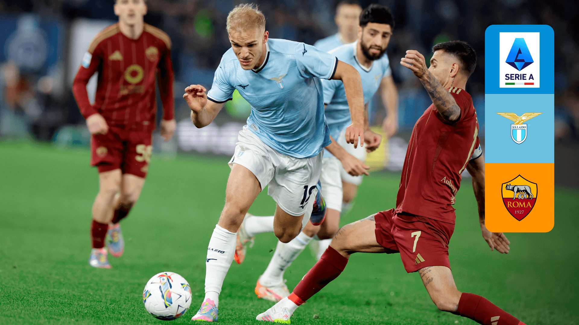 Watch Lazio - Roma (Italian commentary) Live Stream | DAZN DE
