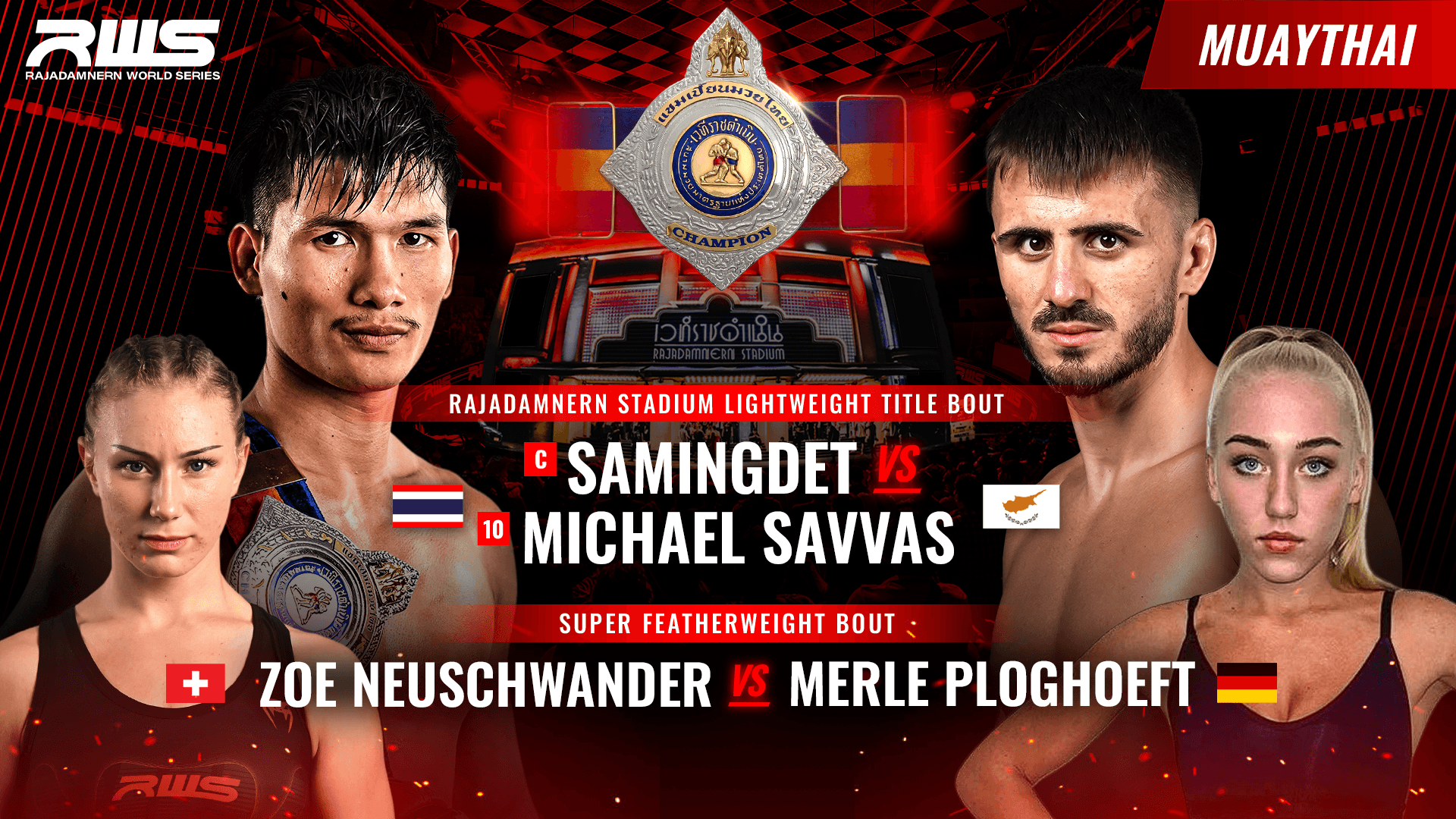 Rajadamnern World Series | Samingdet vs Savvas Michael Live Stream ...