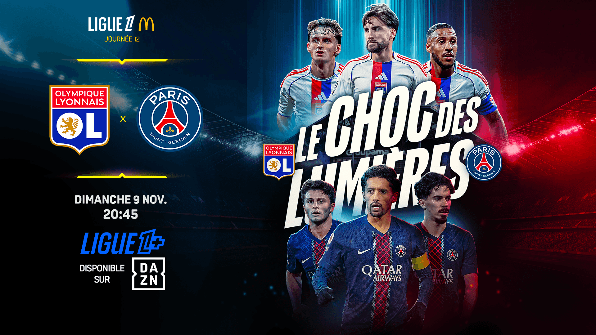 Regarder OL vs. Paris SG sur Ligue 1+ en Direct Live | DAZN FR