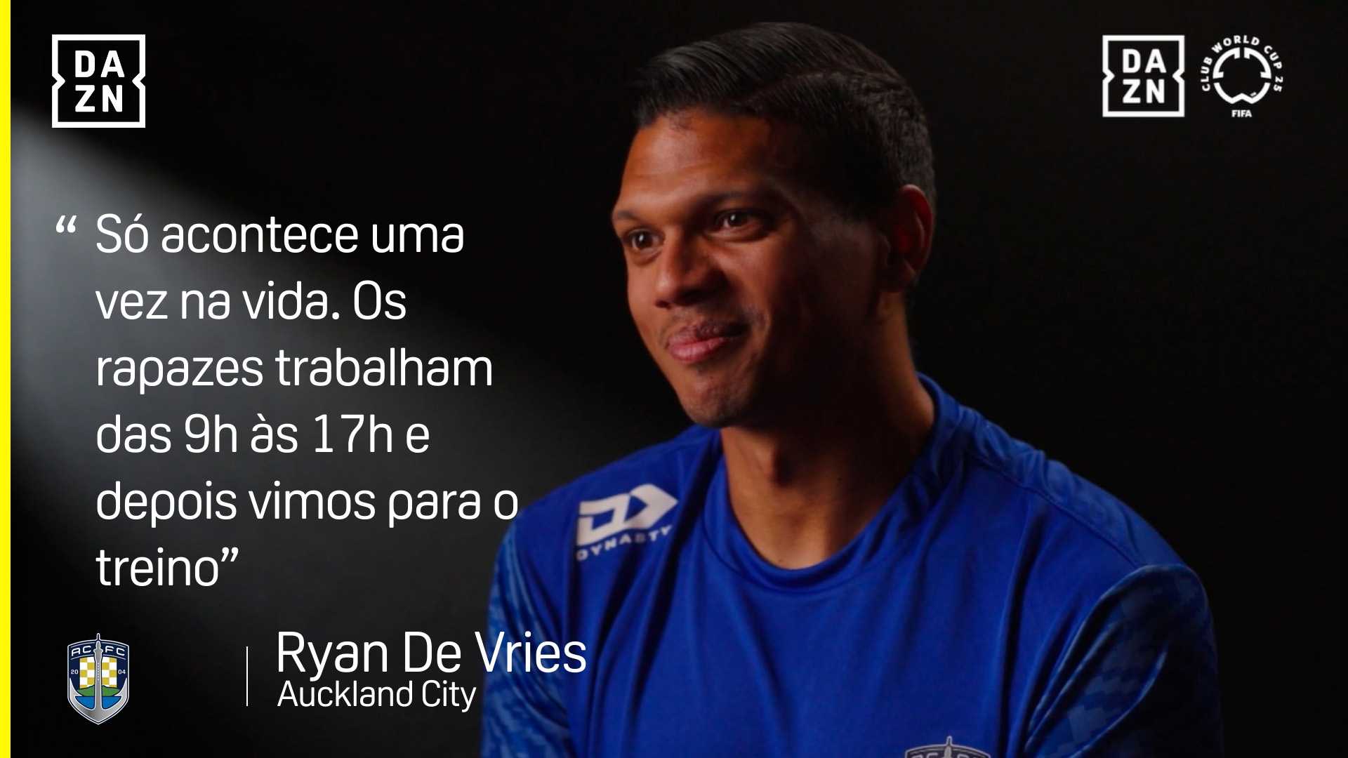 Ver: Ryan De Vries sobre serem a única equipa amadora no FIFA Club World Cup em Direto | DAZN PT