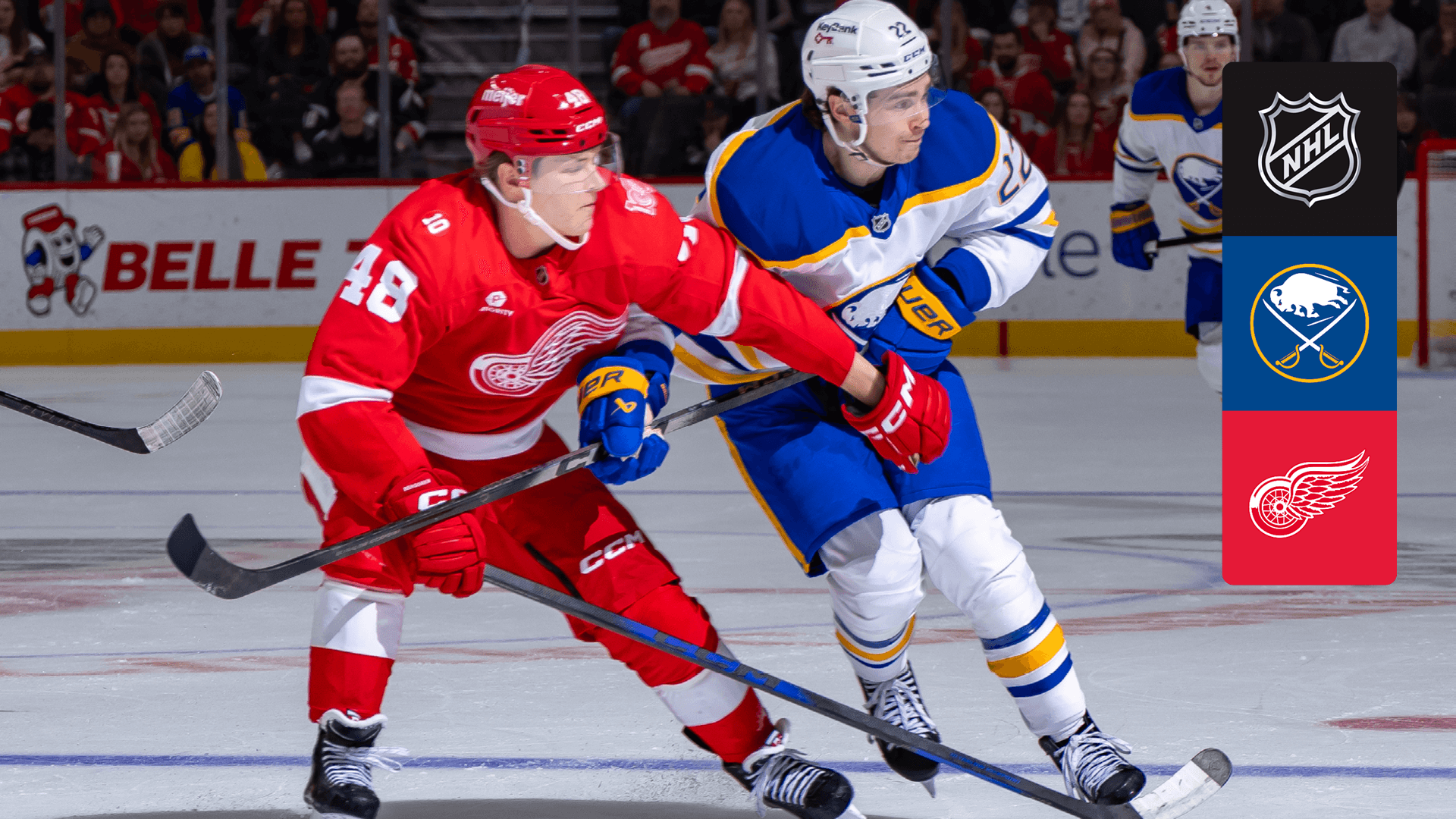 شاهد البث المباشر لـ Sabres @ Red Wings | DAZN SA