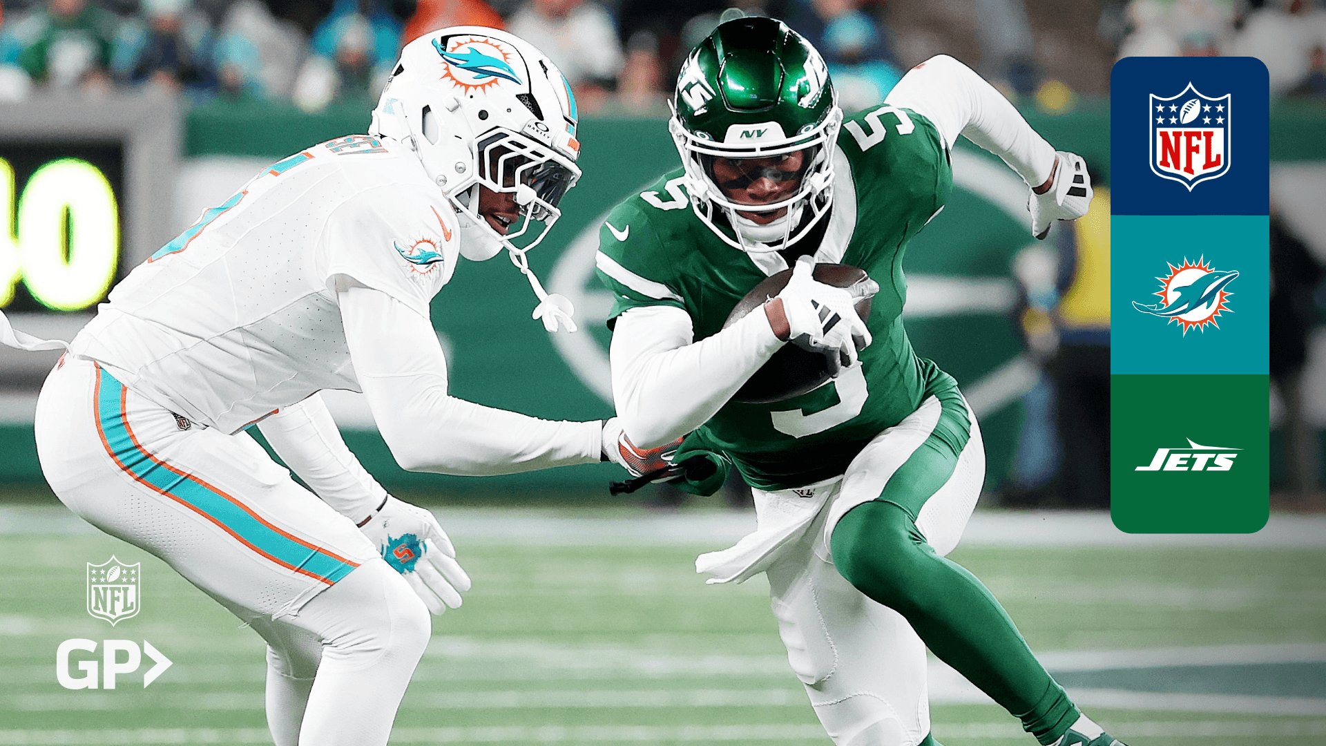 شاهد البث المباشر لـ Dolphins @ Jets | DAZN AE