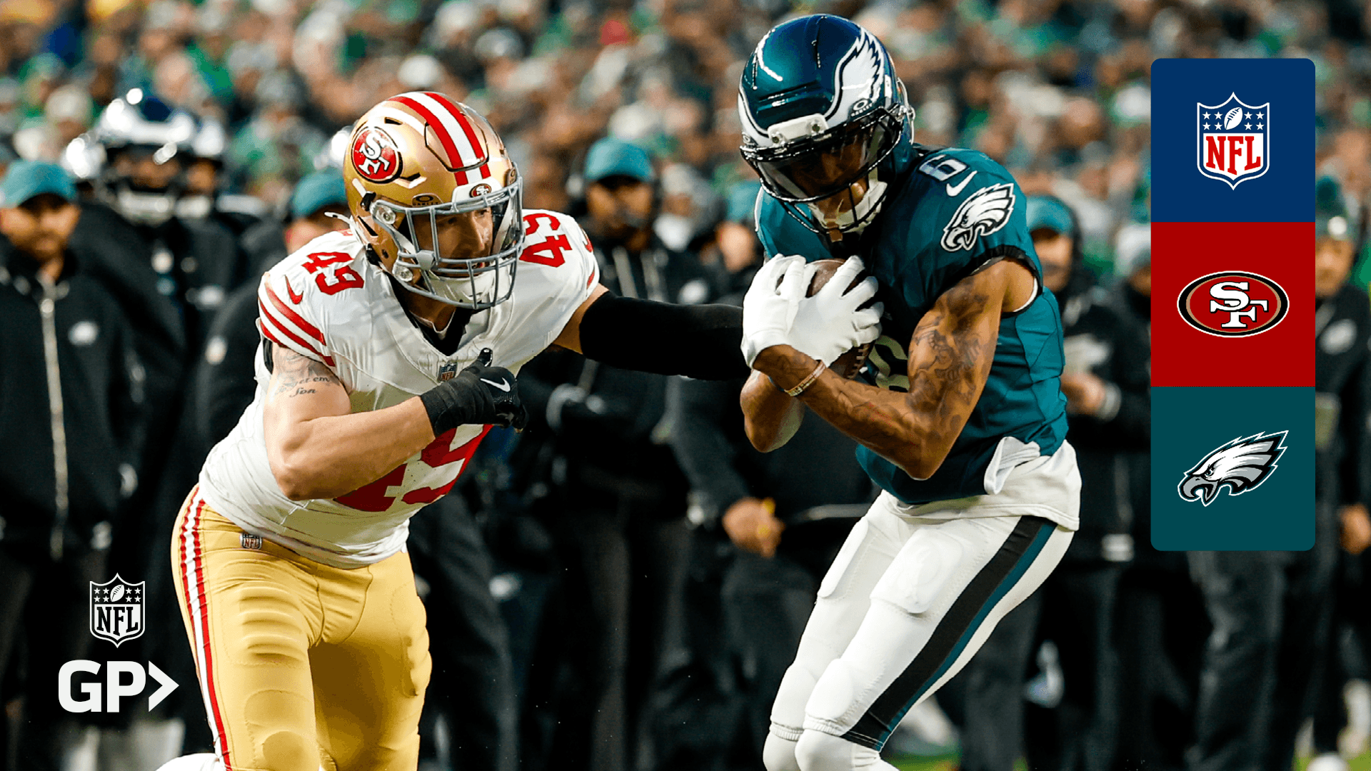 Regarder 49ers @ Eagles (Commentaires en français) en Direct Live | DAZN CA