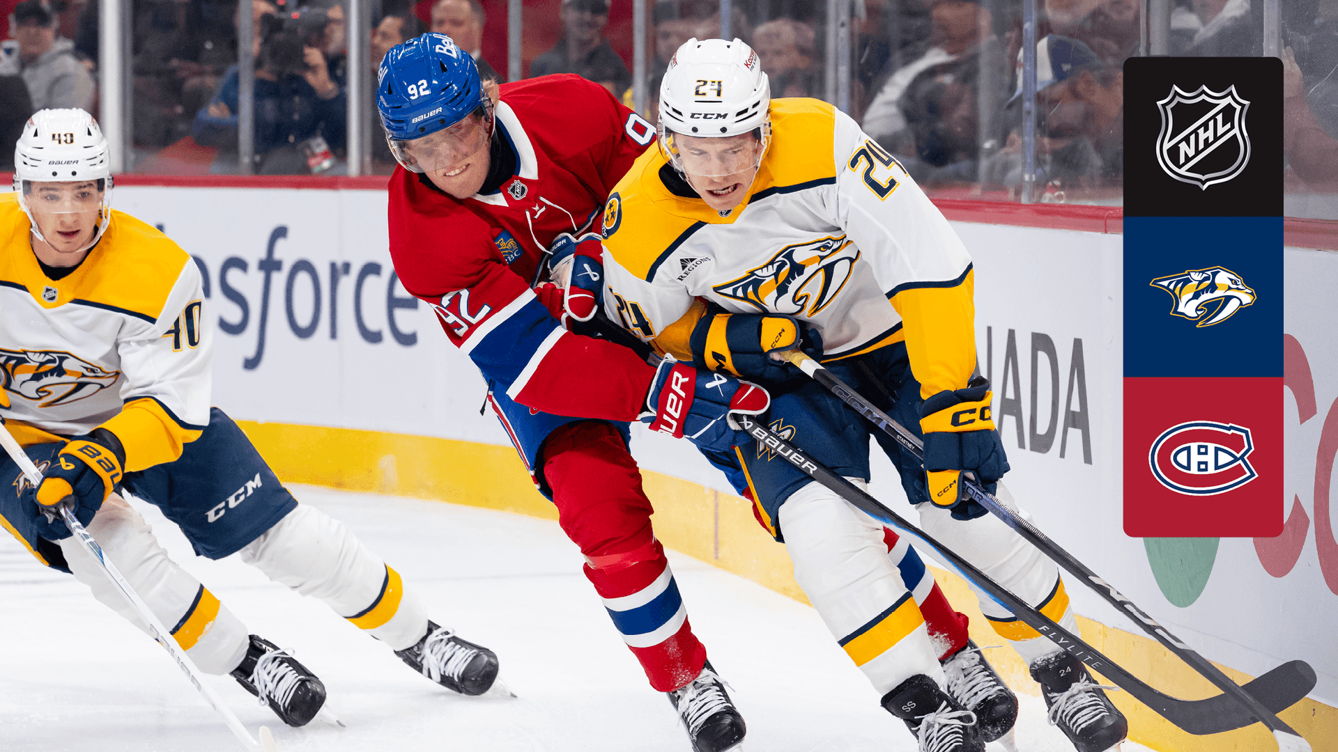 Watch Predators @ Canadiens (Away Broadcast) Live Stream Online | DAZN LB