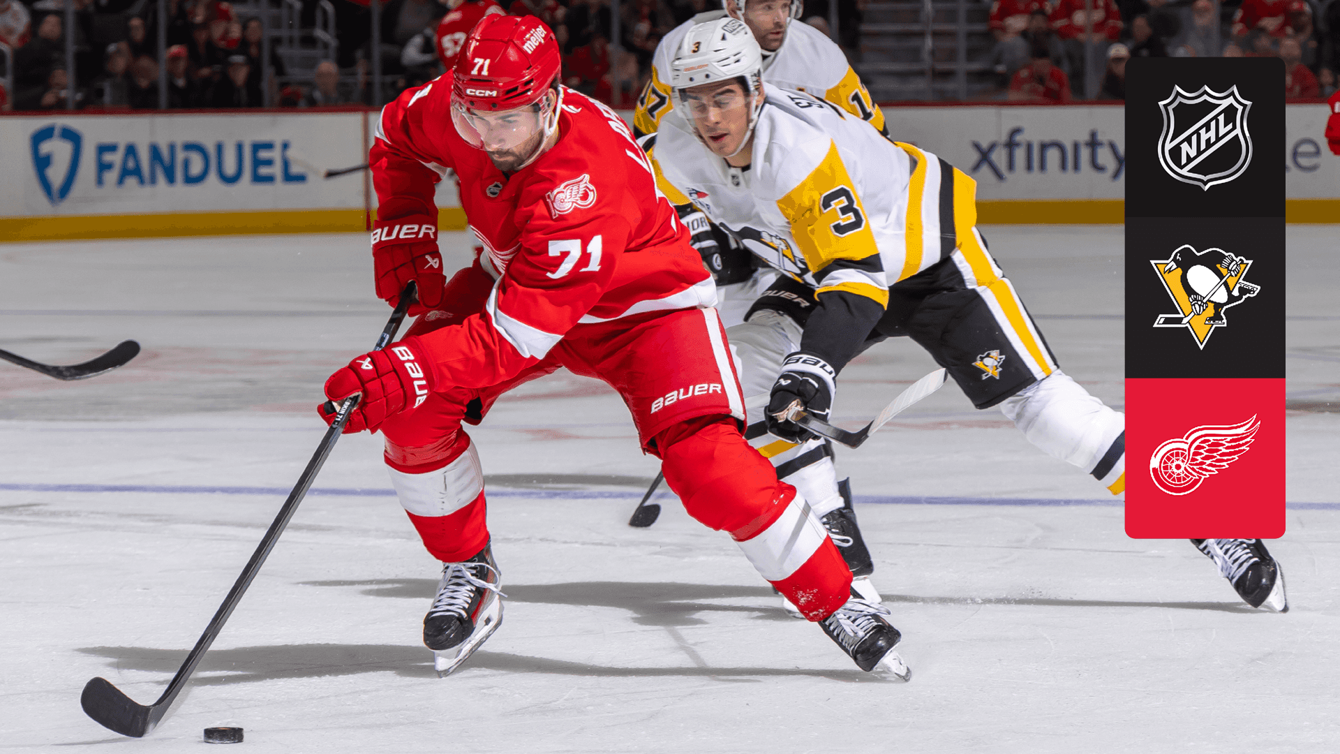 Watch Penguins @ Red Wings Live Stream Online | DAZN AE