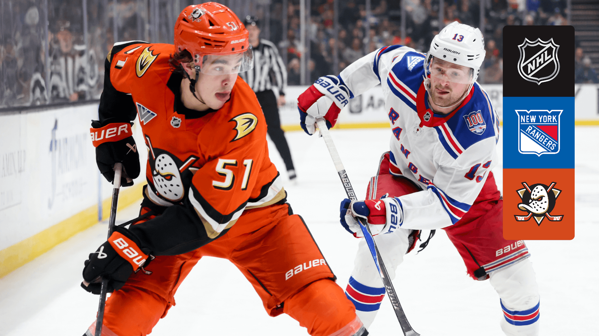 شاهد البث المباشر لـ Rangers @ Ducks | DAZN SA