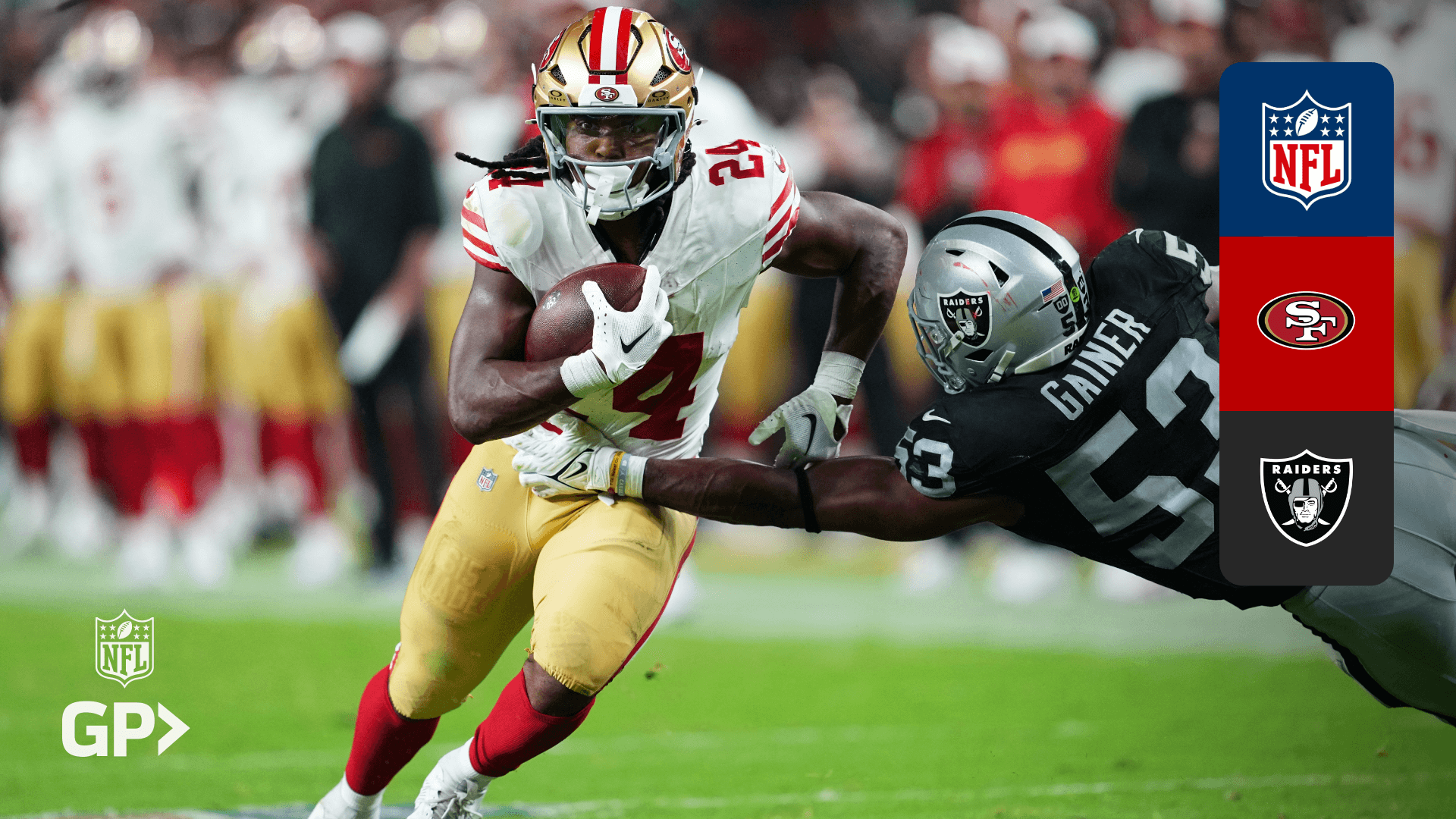 شاهد البث المباشر لـ 49ers @ Raiders | DAZN SA