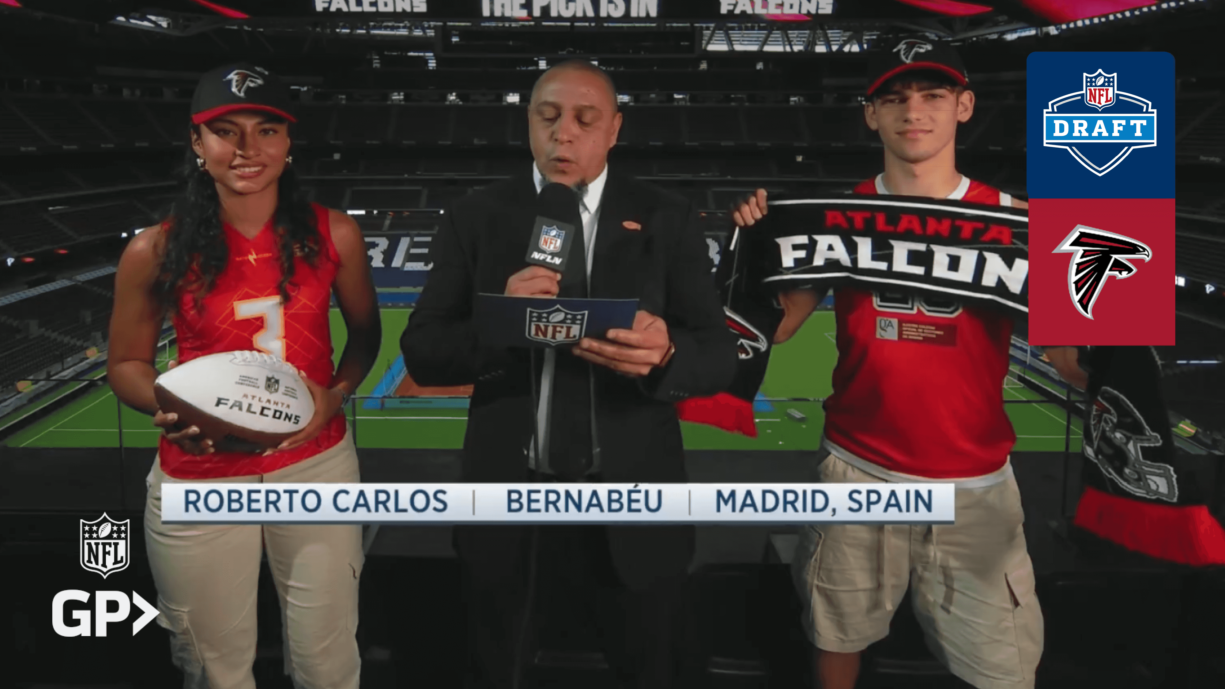 Watch Real Madrid Legend Roberto Carlos Announces Falcons' Day 3 Draft ...