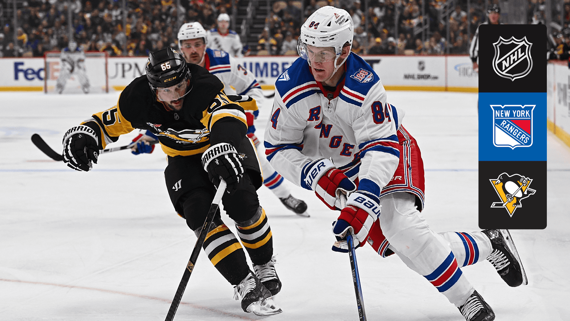 Watch Rangers @ Penguins (Away Broadcast) Live Stream Online | DAZN AE