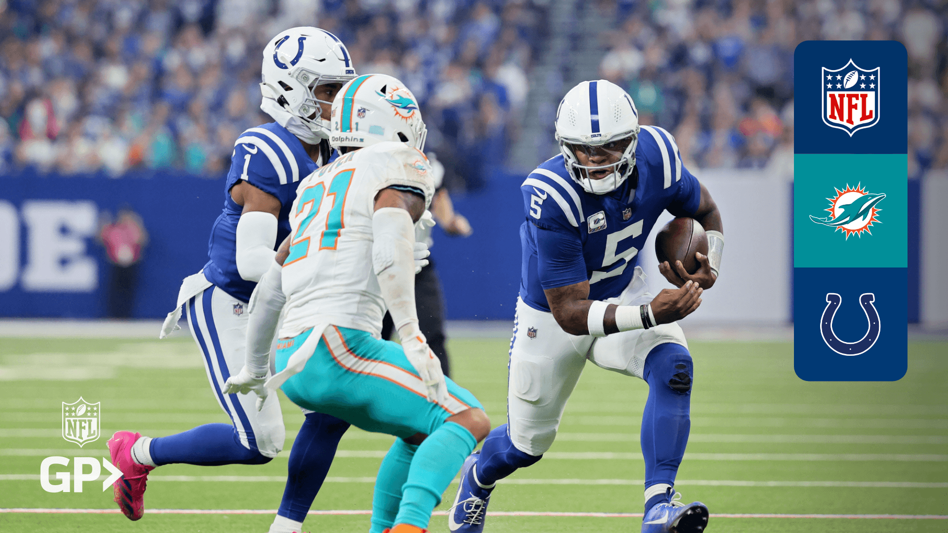 شاهد البث المباشر لـ Dolphins @ Colts | DAZN MA