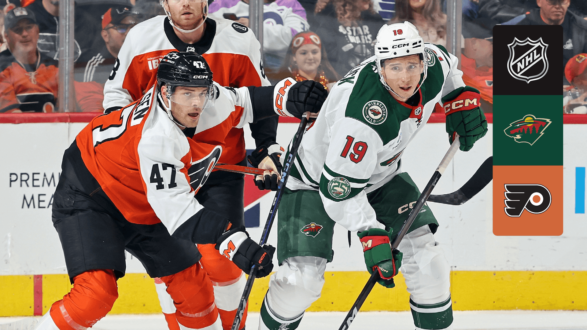 Watch Wild @ Flyers (Away Broadcast) Live Stream Online | DAZN AD